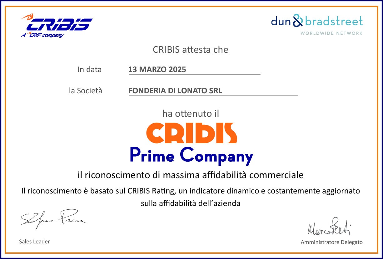 CRIBIS rating - Fonderia di Lonato